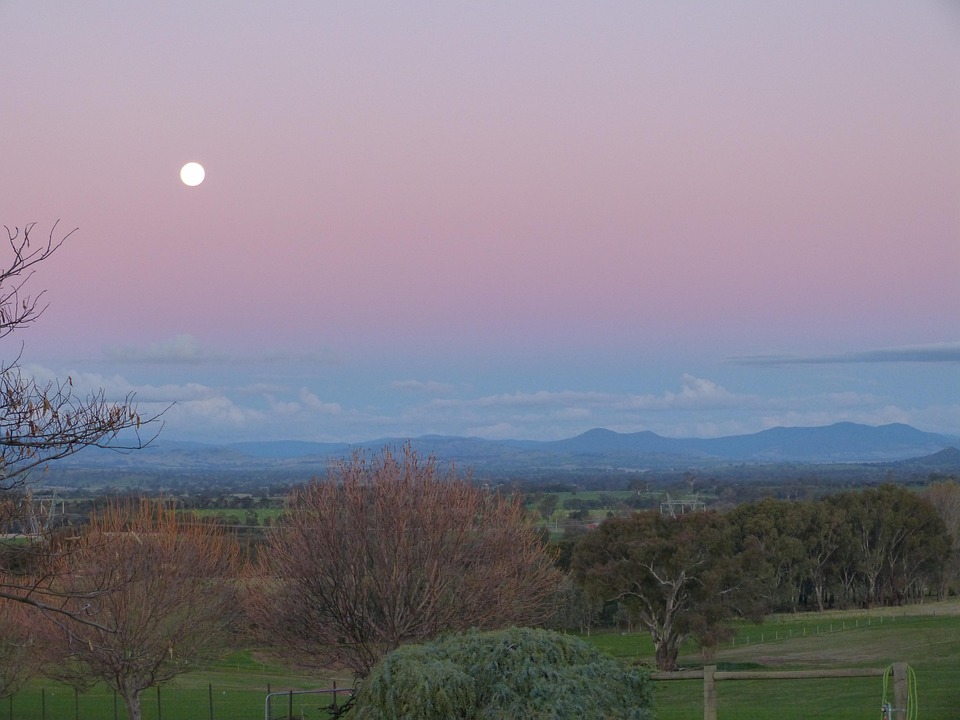 Sunset Fullmoon Countryside - Free photo on Pixabay - Pixabay