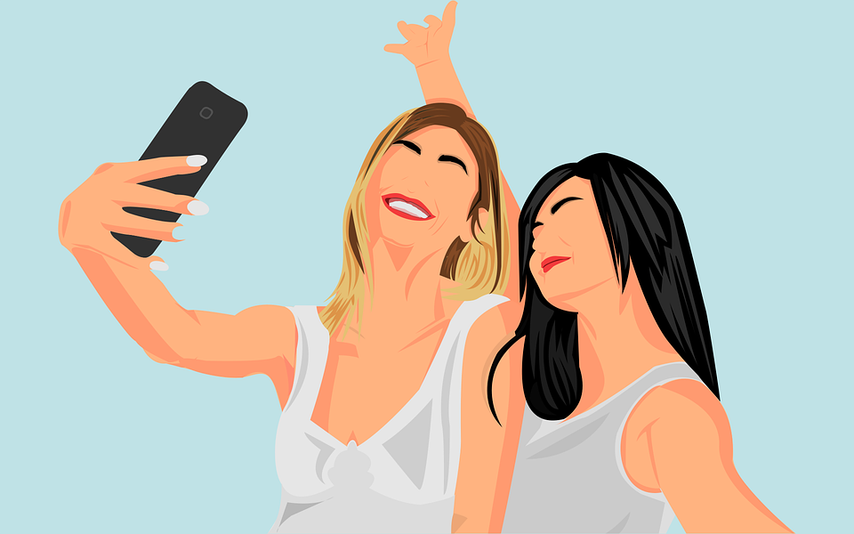 Download Girls, Selfie, Portrait. Royalty-Free Vector Graphic - Pixabay