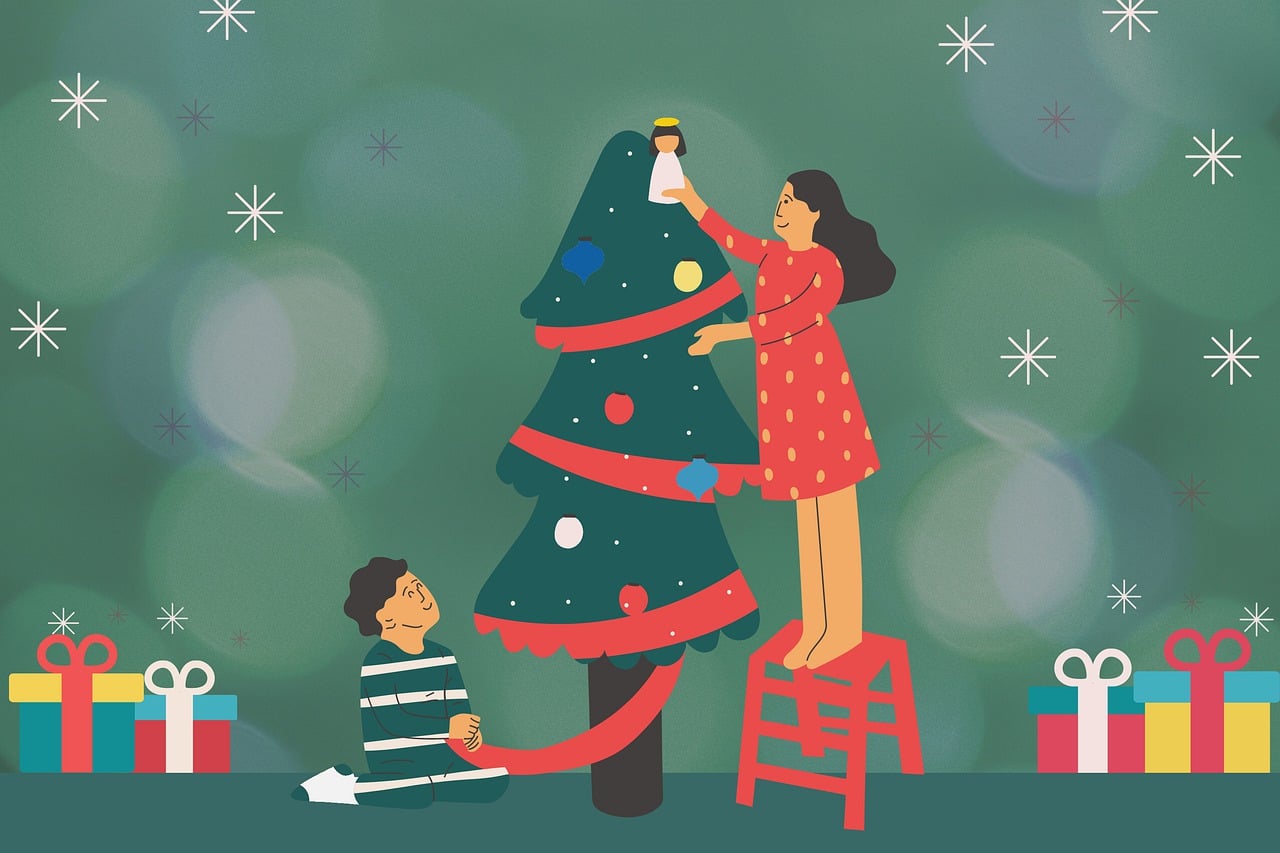 80+ Free Christmas Tree With Children & Christmas Images - Pixabay