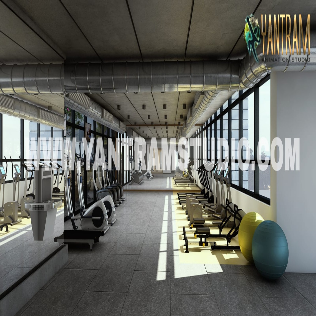 Gym Fitness 3D Interior Design - Free photo on Pixabay - Pixabay