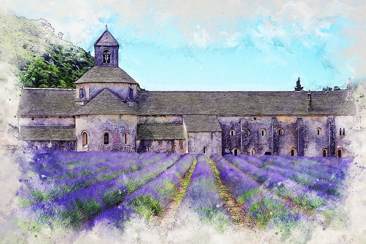 Download Senanque Abbey Monastery Abbey Royalty-Free Stock Illustration ...