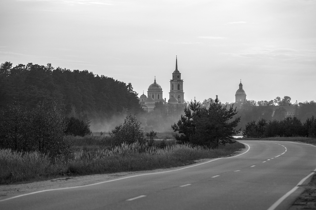 Monastery Road Monochrome Stolobny - Free photo on Pixabay