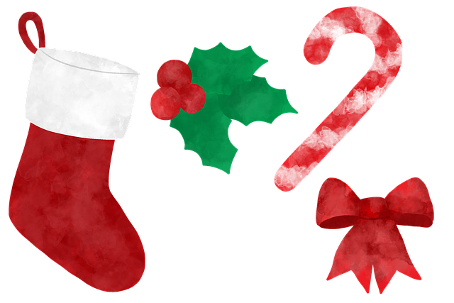 Download Stocking, Mistletoe, Candy Cane. Royalty-Free Stock ...