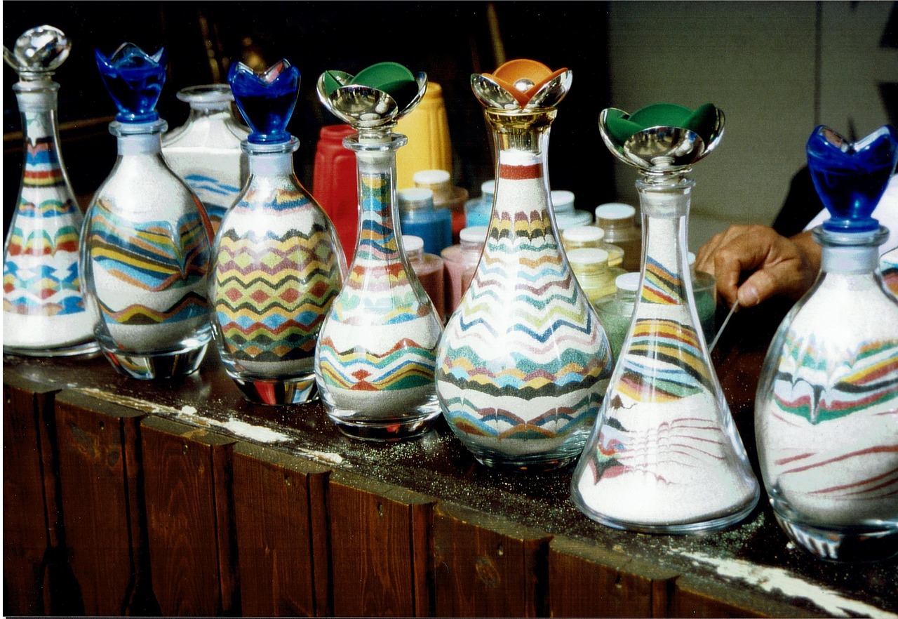 Botella De Arte De Arena En Casa