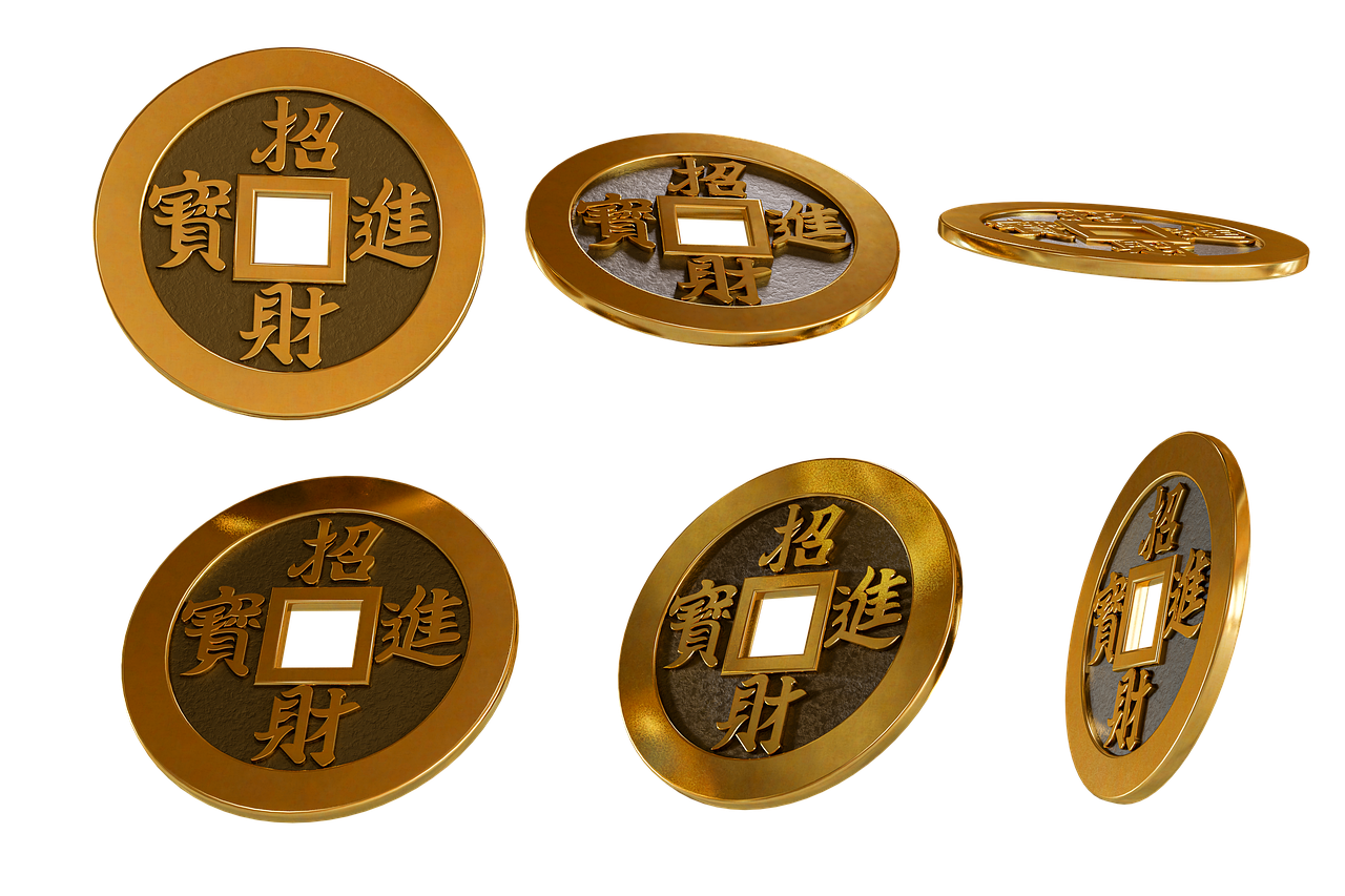 Download Chinese, Golden, Coins. Royalty-Free Stock Illustration Image ...