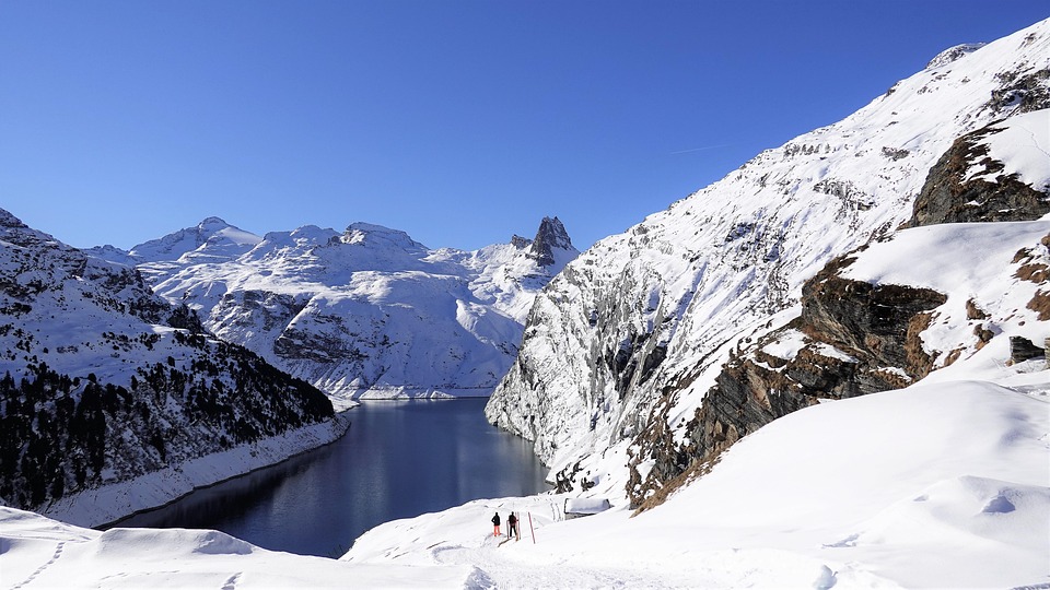 Reservoir Mountain Winter - Free photo on Pixabay
