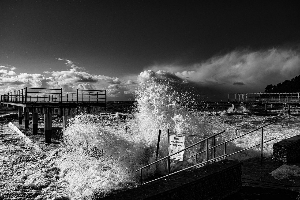 Sturm Schwarz-Weiss Wasser - Kostenloses Foto auf Pixabay