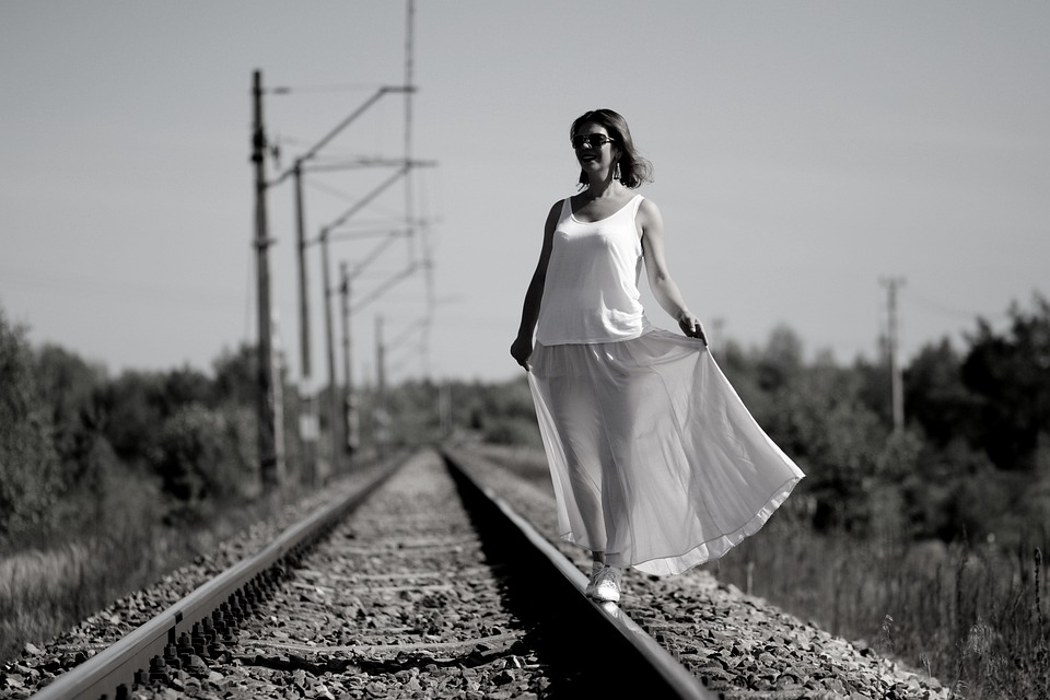 Woman Train Tracks Railway - Free photo on Pixabay - Pixabay