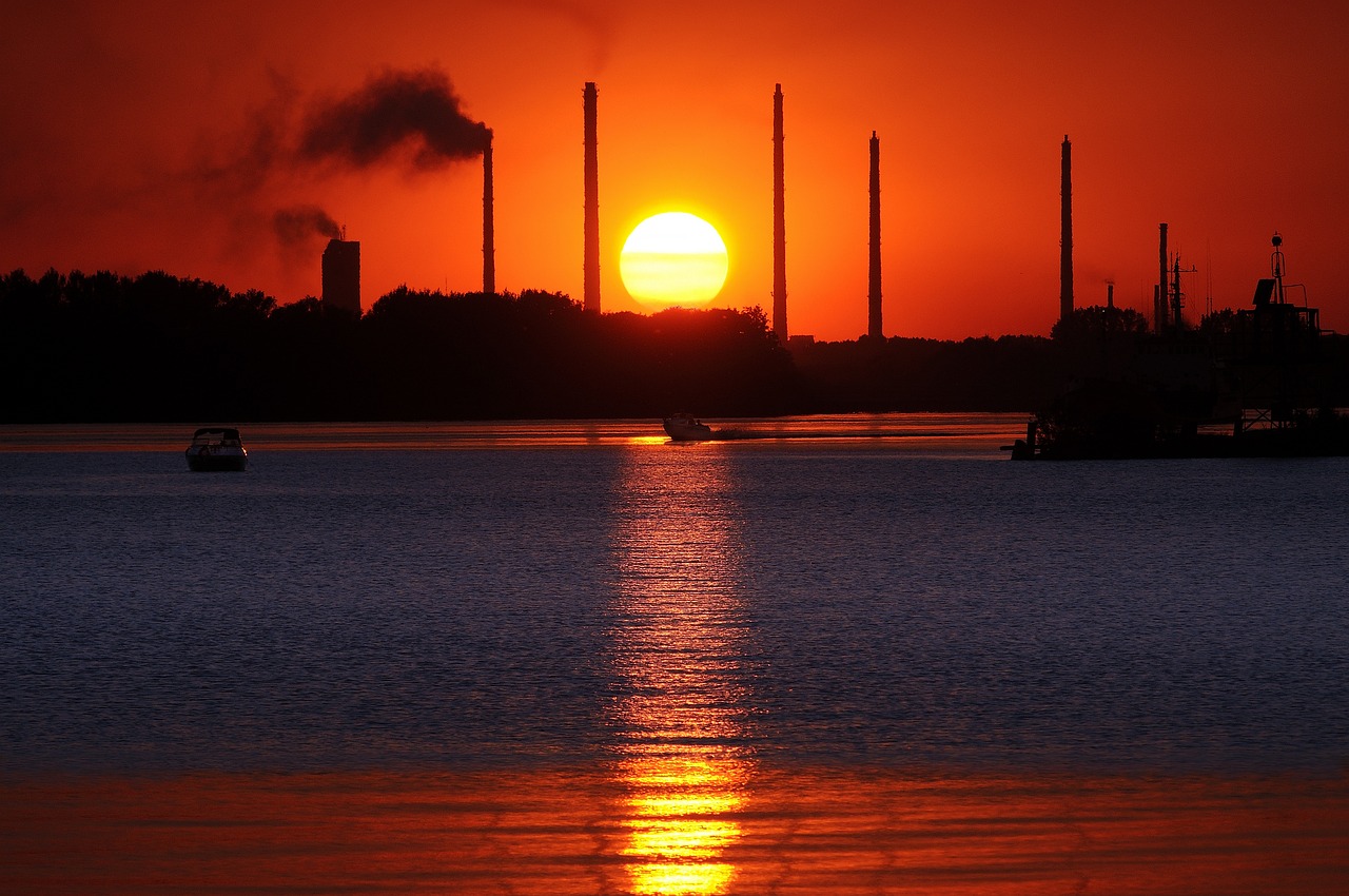Sunset Factory Landscape - Free photo on Pixabay - Pixabay