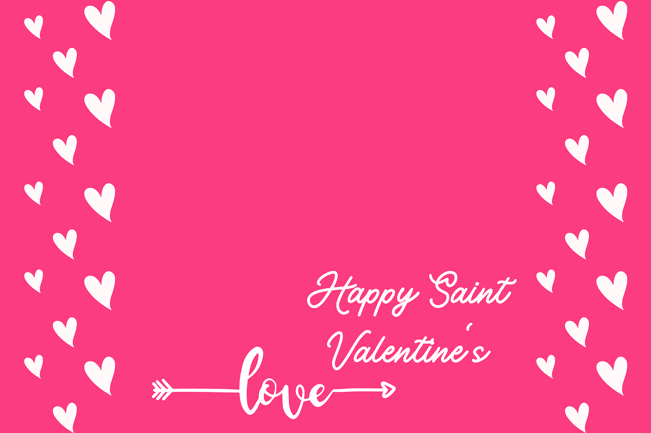 Grußkarte Valentinstag Rosa - Kostenloses Bild auf Pixabay