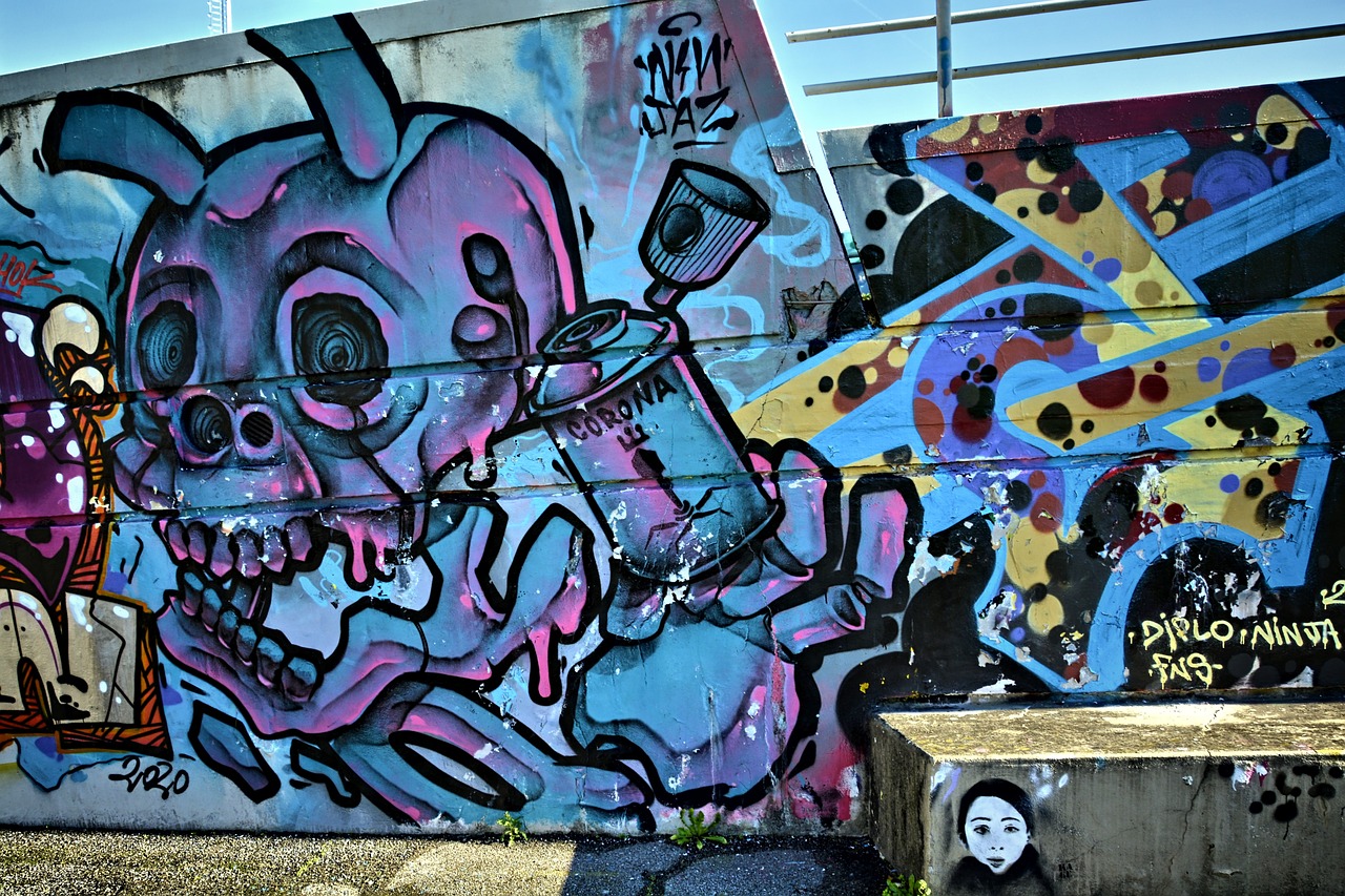 Spraymaling Street Art Enias Graffiti