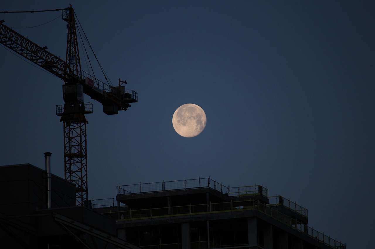 Moon Night Construction - Free photo on Pixabay - Pixabay