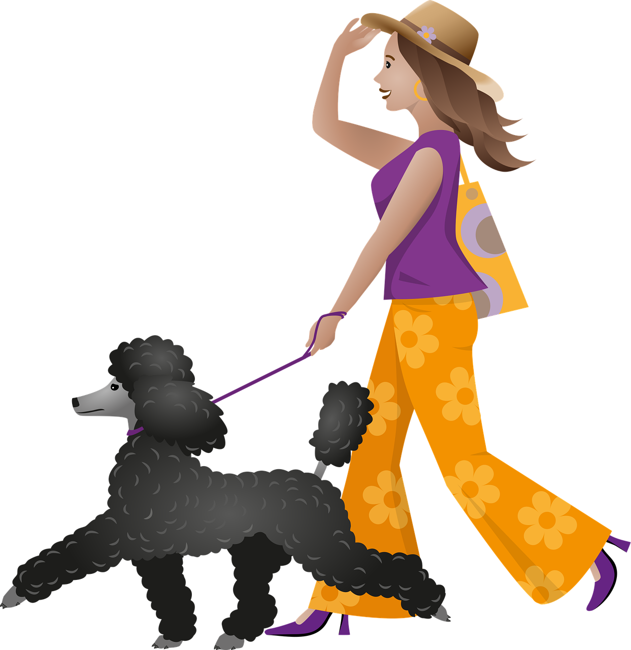 Woman Walking Drawing Complete