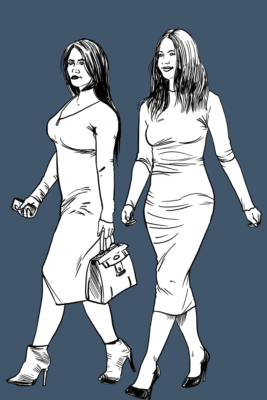 Woman Walking Drawing Complete