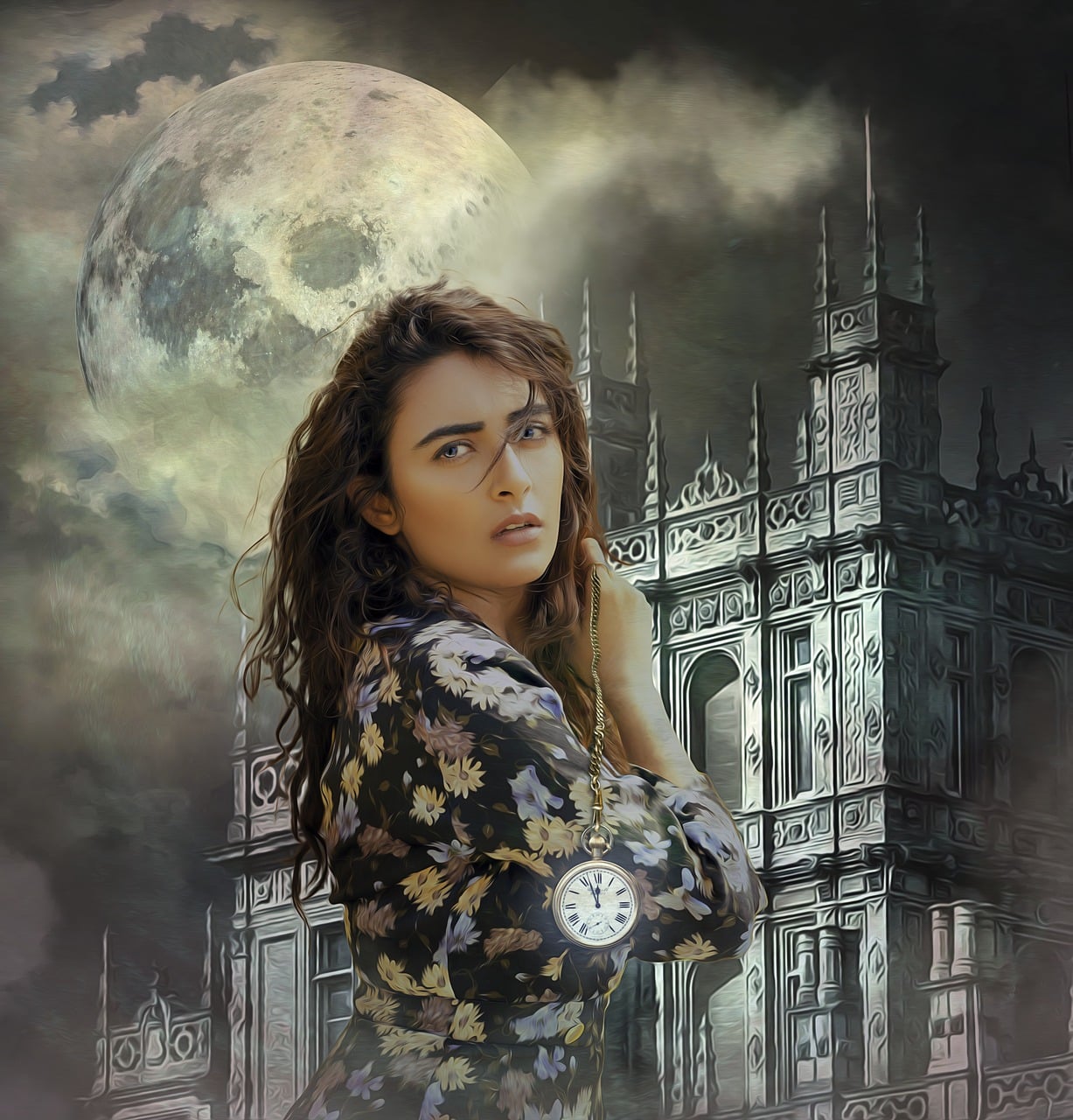 Download Woman, Fantasy, Time Travel. Royalty-Free Stock Illustration ...