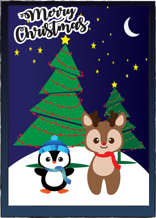 Download Reindeer, Christmas, Penguin. Royalty-Free Vector Graphic ...
