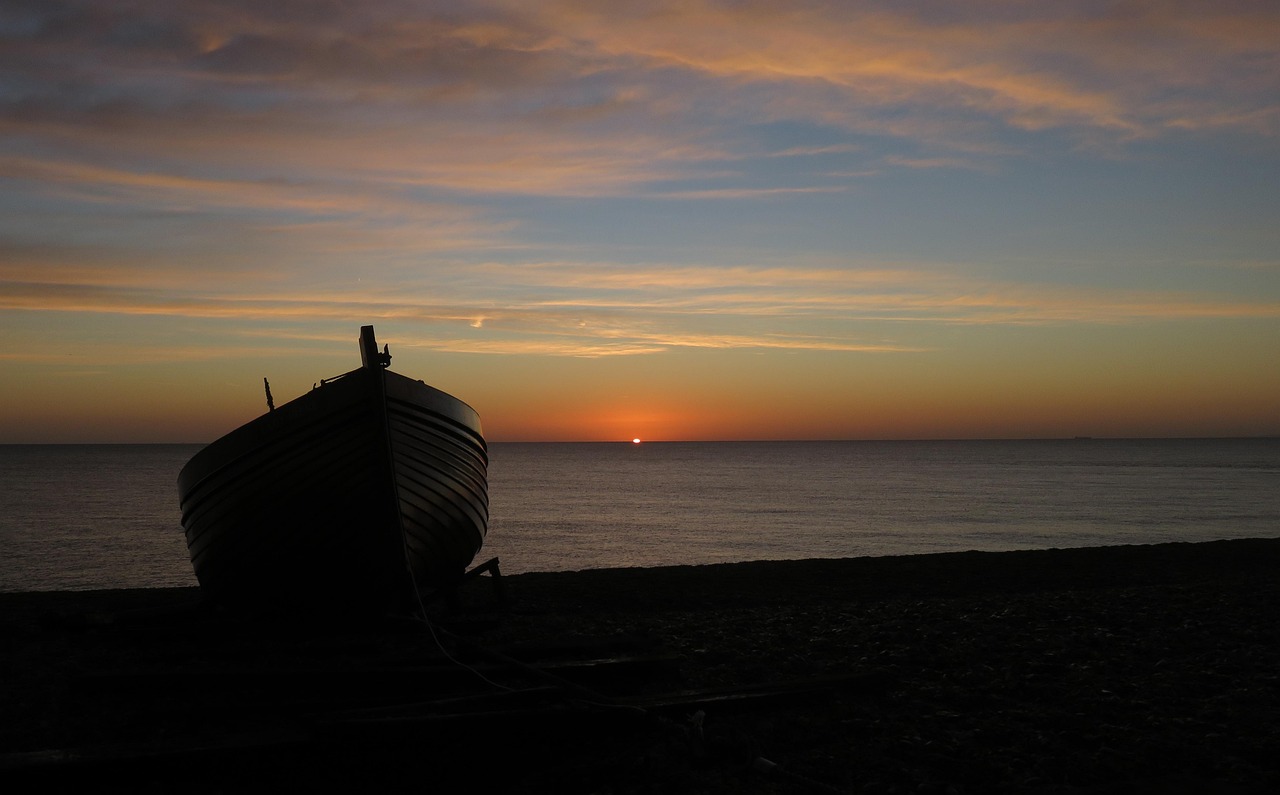 Boat Beach Sunset - Free photo on Pixabay