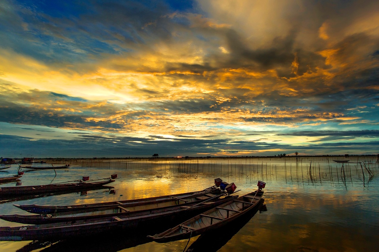 Perahu Matahari Terbenam Danau Di - Foto gratis di Pixabay - Pixabay
