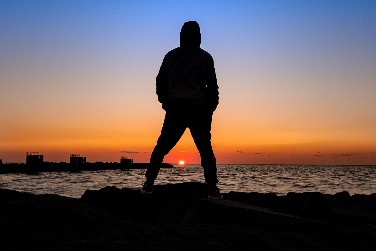 Man Beach Sunset Man Sunset Images Free Download On Freepik