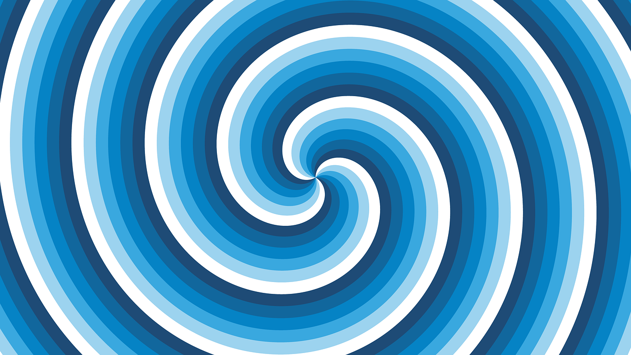 Blue Spirally Circles