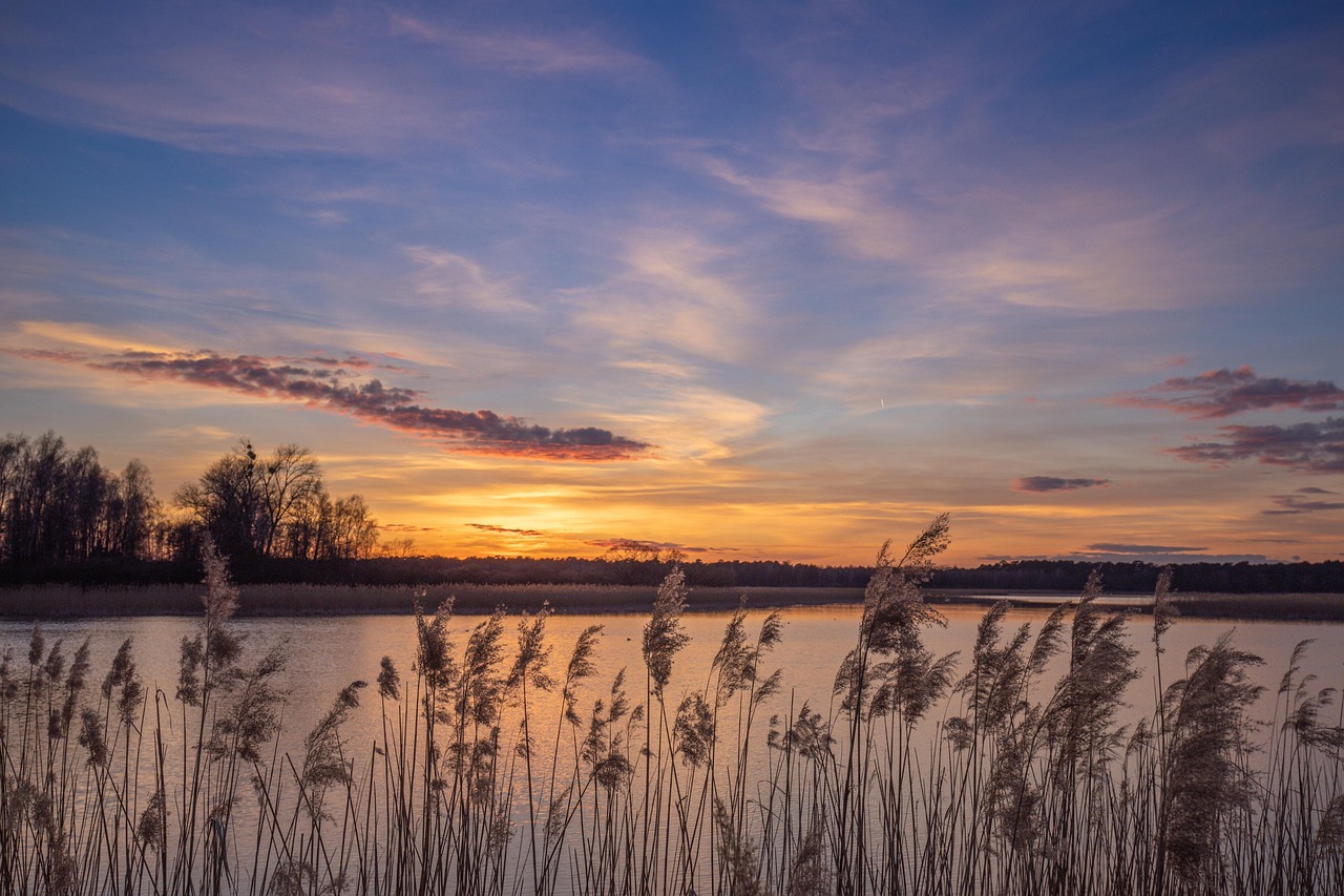 Hintergrundbilder Abend See Sonnenuntergang