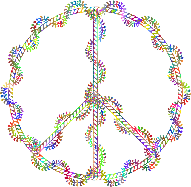 Peace Sign Floral Vines - Free vector graphic on Pixabay