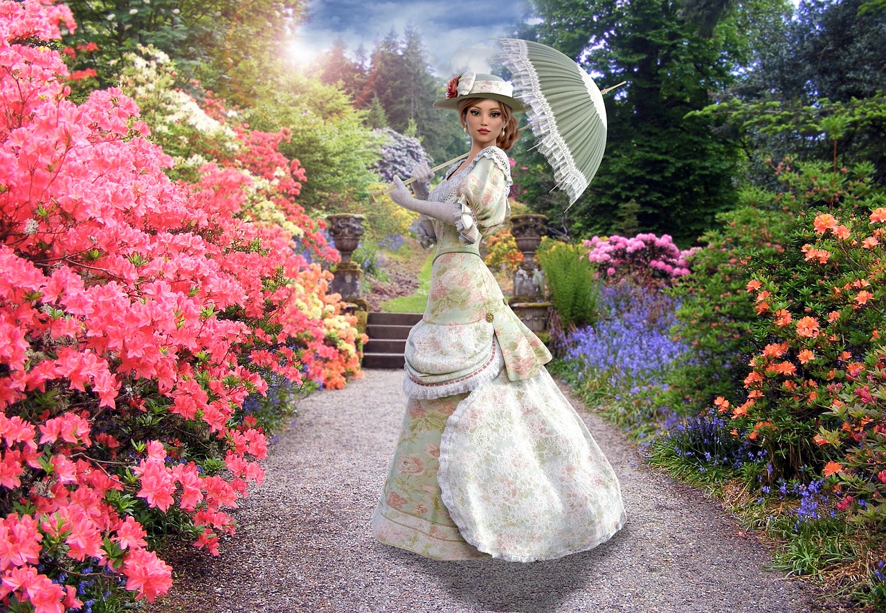 Download Garden, Vintage, Woman. Royalty-Free Stock Illustration Image ...
