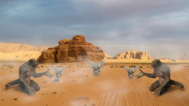 Download Desert, Monster, Mythical Creatures. Royalty-Free Stock ...