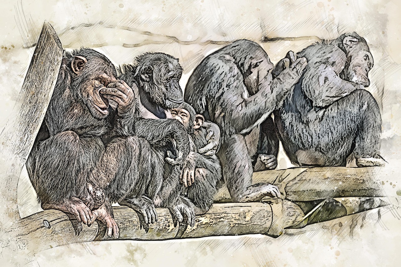 Download Animal, Ape, Chimpanzee. Royalty-Free Stock Illustration Image ...