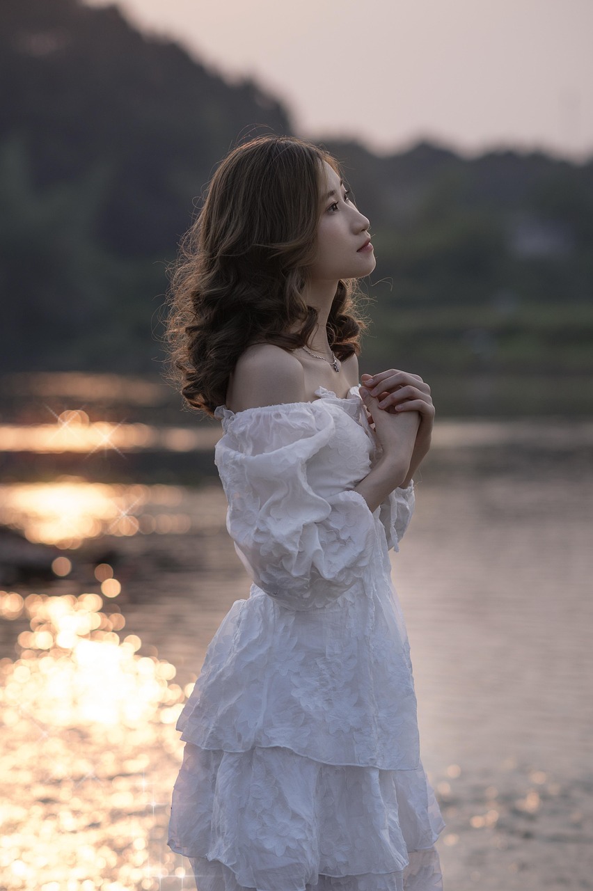 Woman River Sunset - Free photo on Pixabay