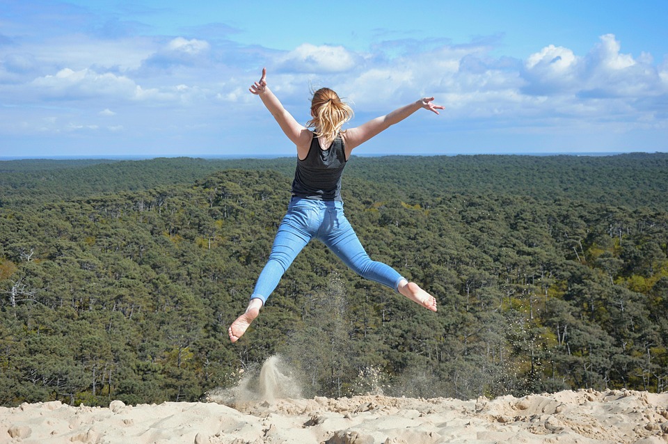 Woman Jumping Mountain - Free photo on Pixabay - Pixabay