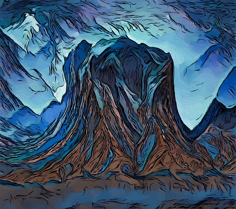 Download Mountain, Nature, Painting. Royalty-Free Vector Graphic - Pixabay