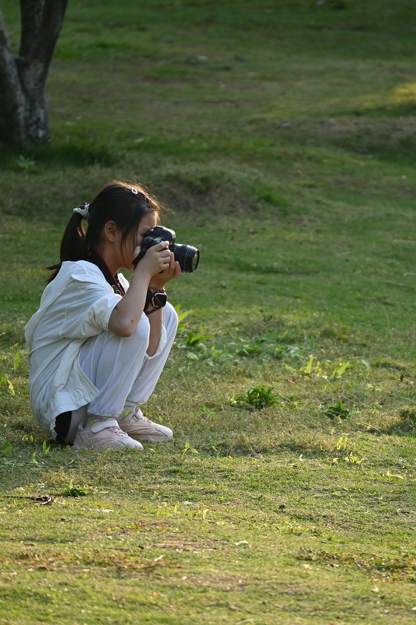 Little Girl Photographer Meadow - Free photo on Pixabay