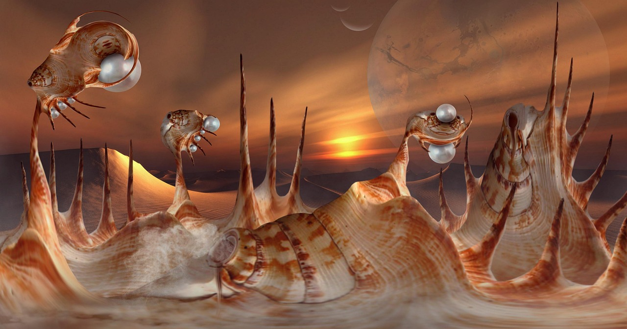 Download Widescreen Alienscape Alien Royalty Free Stock Illustration