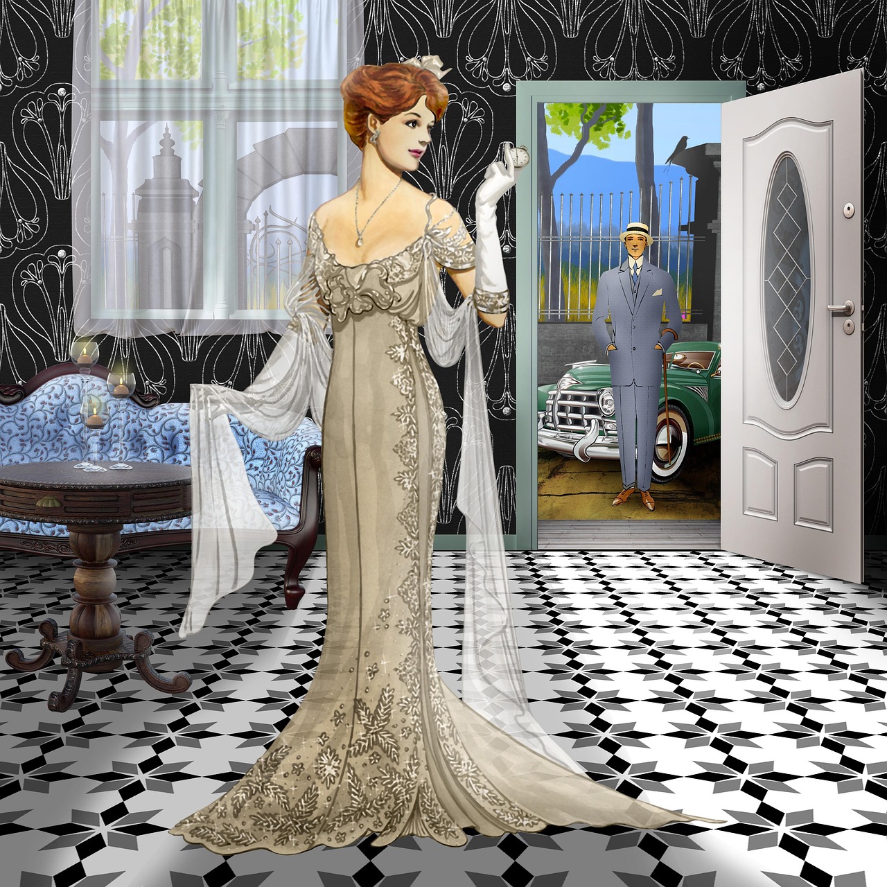 Download Woman Lady Retro Royalty-Free Stock Illustration Image - Pixabay