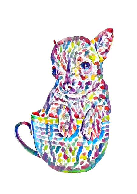 Download Puppy, Cup, Painting. Royalty-Free Stock Illustration Image ...