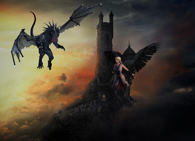 Download Angel, Dragon, Fantasy. Royalty-Free Stock Illustration Image ...