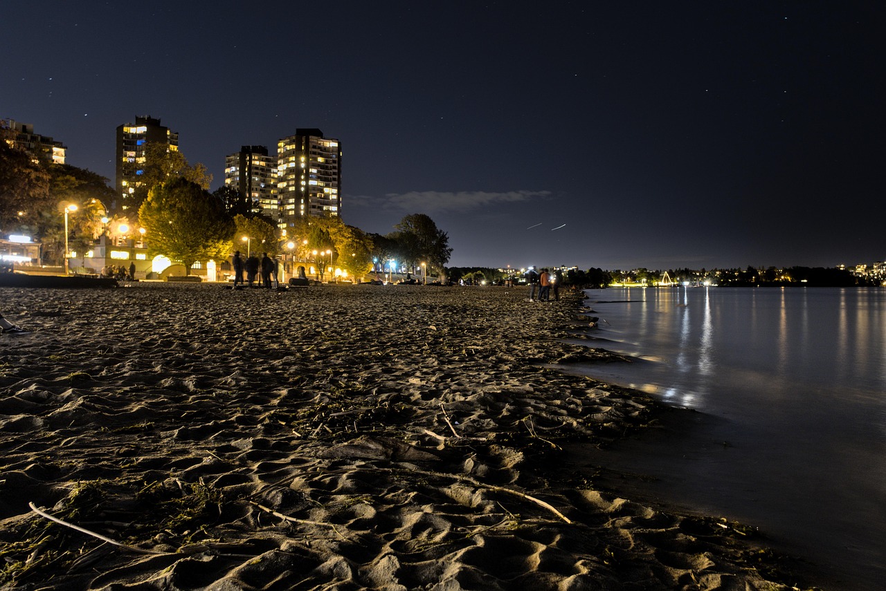 Night Beach Vancouver - Free photo on Pixabay - Pixabay