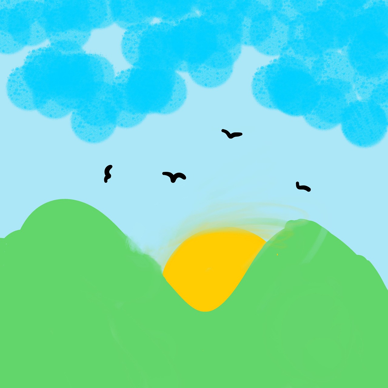 Vector Morning Nature Painting - Free photo on Pixabay - Pixabay