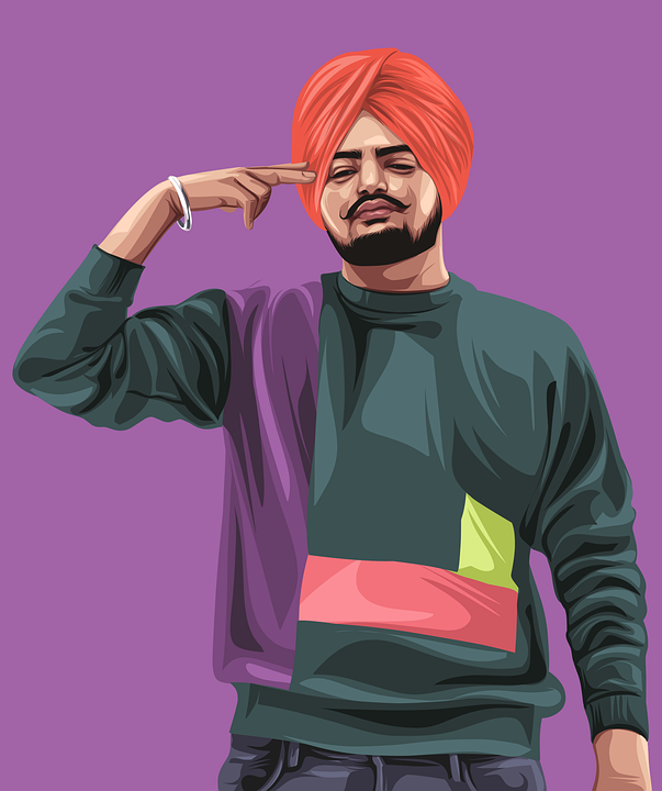Sidhu Moose Wala Bărbat Indian - Grafică vectorială gratuită pe Pixabay