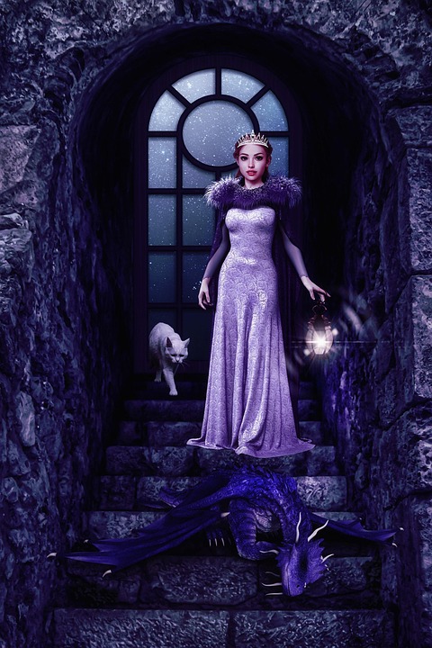 Download Young Woman, A Princess, Dragon. Royalty-Free Stock ...