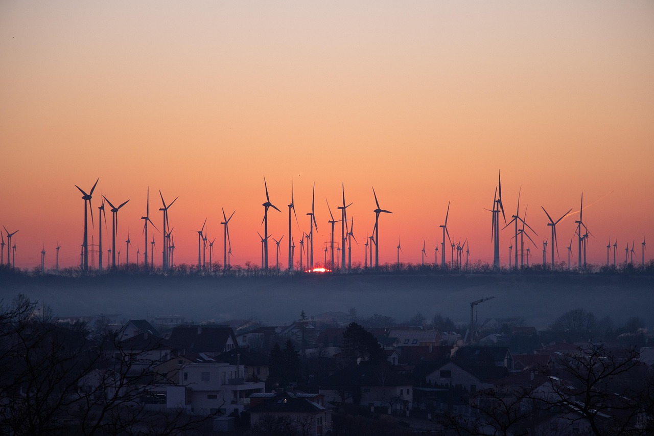Atardecer Parque Eólico Molinos De - Foto gratis en Pixabay - Pixabay