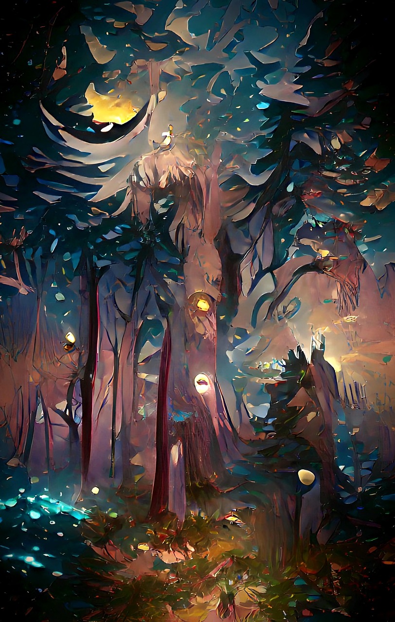 Download Mysticism, Forest, Painting. Royalty-Free Stock Illustration ...