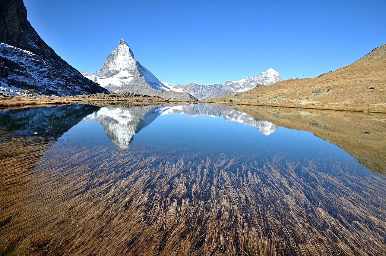 Lago De Montaña Matterhorn Agua