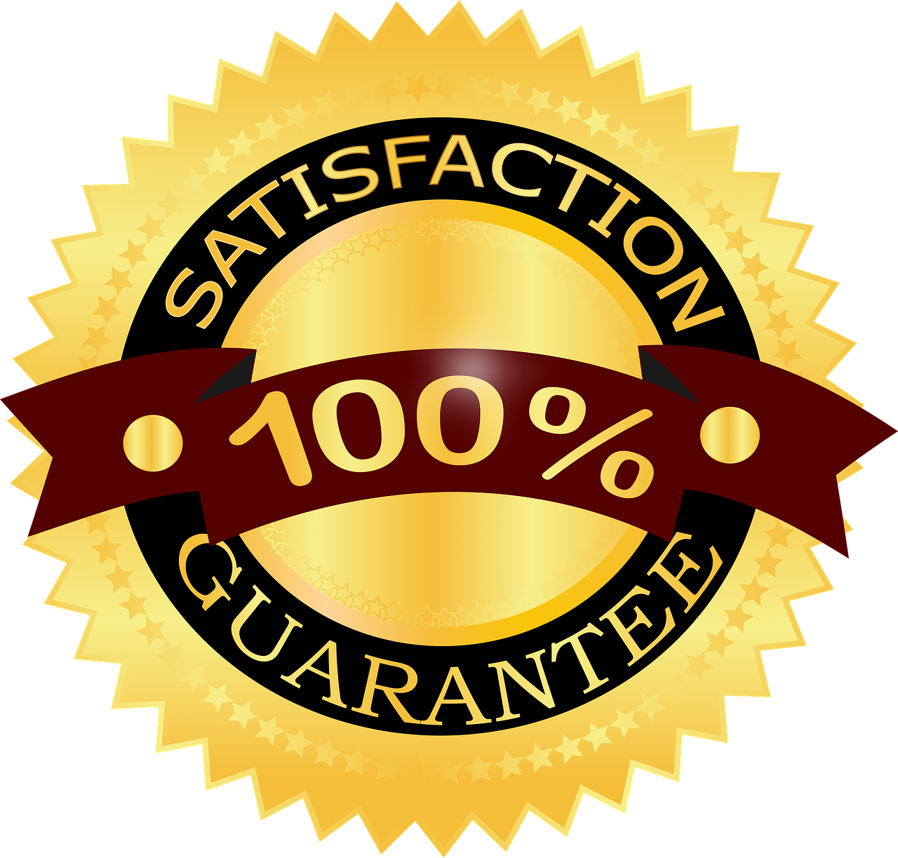 Download Satisfaction Satisfaction Guarantee Seal Royalty Free Stock