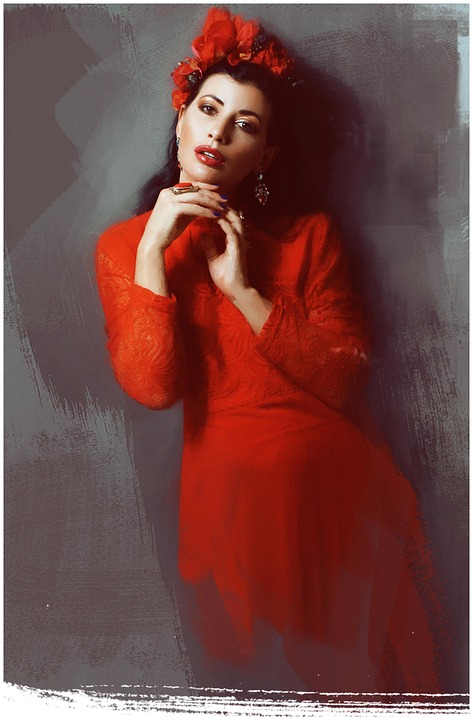 Download Red, Dress, Portrait. Royalty-Free Stock Illustration Image ...