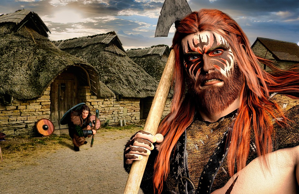 Download Village, Pillaging, Warriors. Royalty-Free Stock Illustration ...