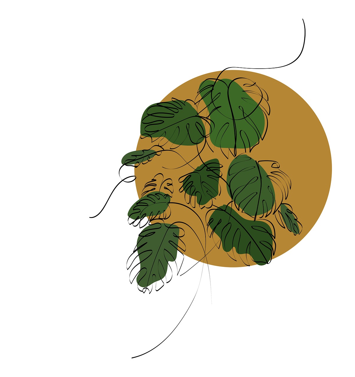 Download Monstera, Plant, Sheet. Royalty-Free Stock Illustration Image ...