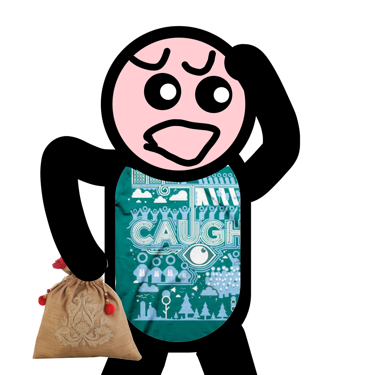 Cartoon Bag Your Groceries