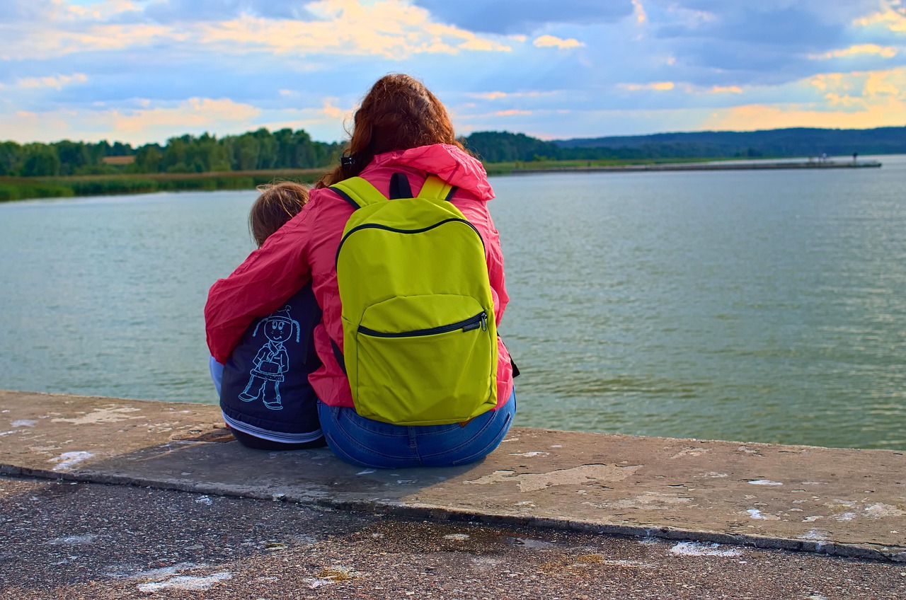Mother And Child Sea Sitting - Free photo on Pixabay